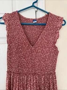 Old Navy | Dresses | Old Navy Dusty Rose Floral Maxi Dress | Poshmark